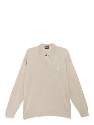 Giorgio Armani Logo-embroidered Polo Shirt - Neutrals