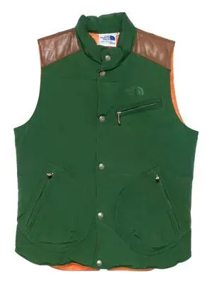 Junya Watanabe Padded Leather Gilet - Green