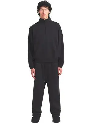 SKIMS Fleece Lounge Relaxed Quarter Zip - Washed Onyx