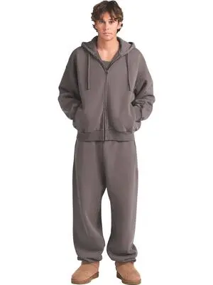 SKIMS Heavyweight Fleece Zip-Up Hoodie Sterling
