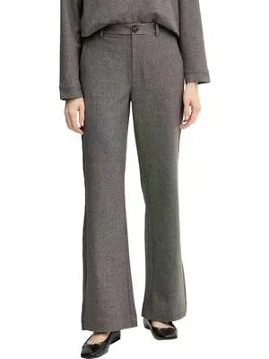 MOS MOSH Side-stripe Trousers - Grey