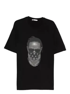 IH NOM UH NIT Mask-print T-shirt - Black