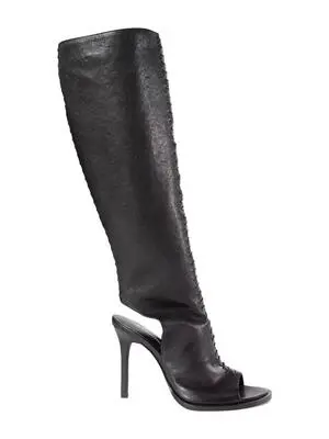ANN DEMEULEMEESTER Seria Leather Open-toe Pumps - Black