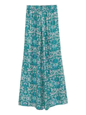 GIANLUCA CAPANNOLO Floral Palazzo Pants - Blue
