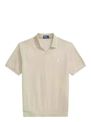 Polo Ralph Lauren Polo Shirt In Jacquard Knit - Neutrals