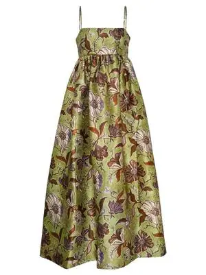 ALEMAIS Citron Midi Dress - Green