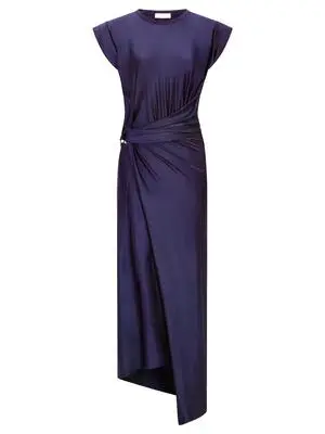 Rabanne Midi Piercing-detail Dress - Blue