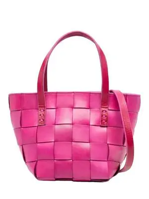 Dragon Diffusion Woven Leather Tote Bag - Pink