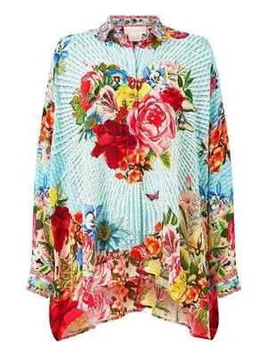 Camilla Papers And Curious Capers Blouse - Blue