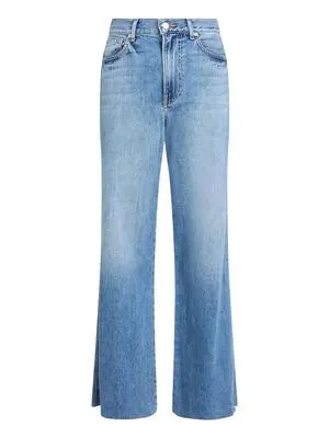 Veronica Beard Kasey Mid-rise Wide-leg Jeans - Mid Denim