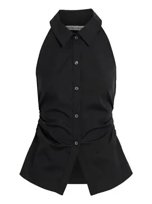Veronica Beard Regina Stretch-cotton Poplin Shirt - Black