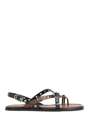 3.1 Phillip Lim Leather Slingback Sandals - Black