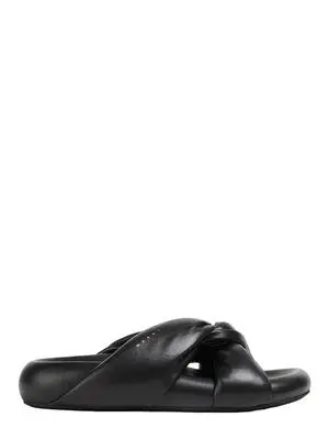 Marni Twisted Leather Sandals - Black