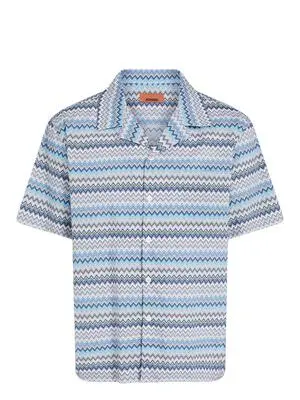 Missoni Printed Cottonpoplin Shirt - Azure