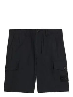 Stone Island Cotton-canvas Cargo Shorts - Black