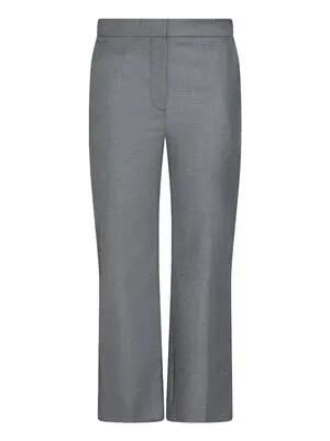 Loulou De Saison Cropped Wool-twill Slim-leg Pants - Gray