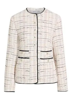 Veronica Beard Celeste Cotton-blend Tweed Jacket - Off-white