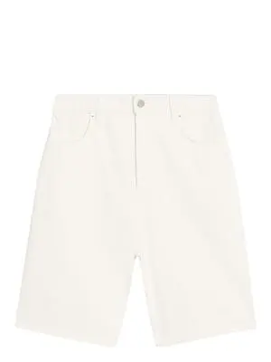 Loulou De Saison Isu Denim Shorts Ivory