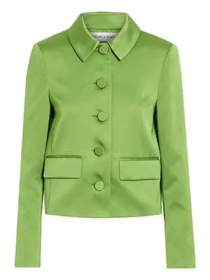 Veronica Beard Imogen Satin Jacket - Leaf Green