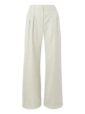 Loulou De Saison Sbiru Pleated Wide-leg Pants - Stone