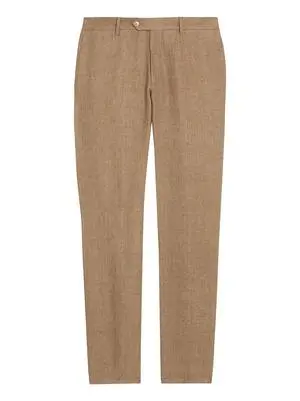Frescobol Carioca Affonso Tapered Linen Pants - Light Brown