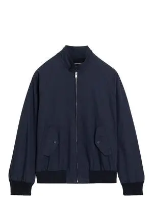 Sandro Cotton-blend Poplin Jacket - Navy