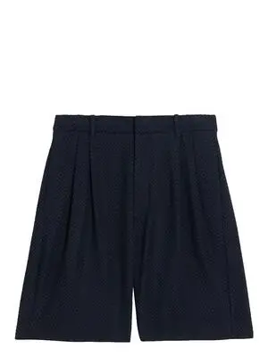 Missoni Crochet-knit Cotton-blend Shorts - Navy
