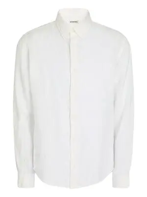 Sandro Linen Shirt Off-white