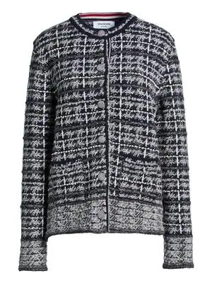Thom Browne Wool-blend Tweed Cardigan - Midnight Blue