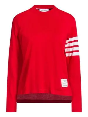 Thom Browne Striped Cotton-jersey Top - Red