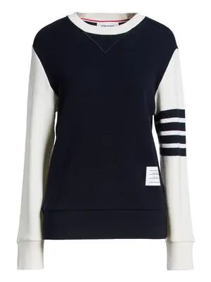 Thom Browne Two-tone Cashmere And Wool-blend Sweater - Midnight Blue