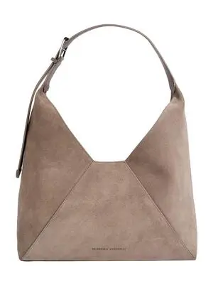 Brunello Cucinelli Suede Shoulder Bag - Mushroom