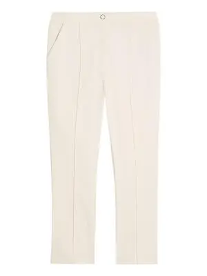 Veronica Beard Cotton-blend Twill Straight-leg Pants - Ecru