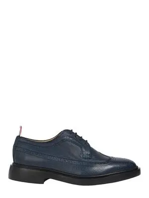Thom Browne Pebbled Leather Oxford Brogues - Navy