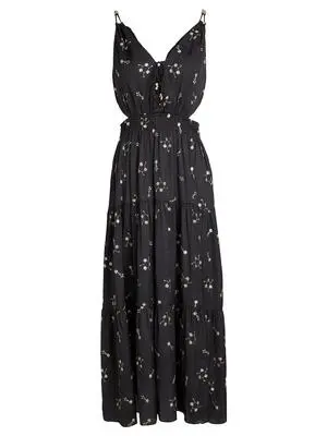 MAJE Sequin-Embellished Satin Midi Dress