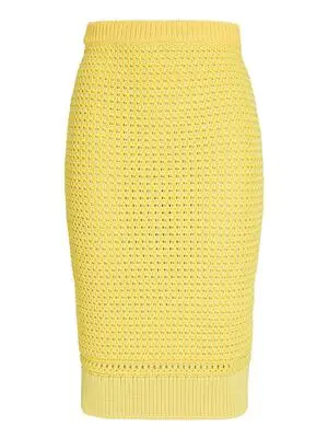 3.1 Phillip Lim Crochet-knit Pencil Skirt - Yellow