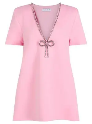 AREA Crystal-embellished Mini Dress - Pink