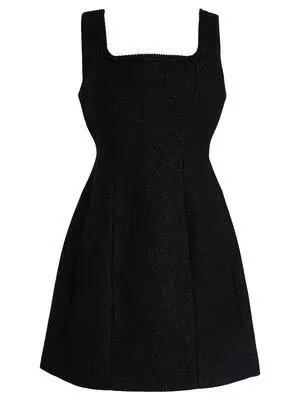 Maje Crystal-embellished Metallic Tweed Mini Dress - Black