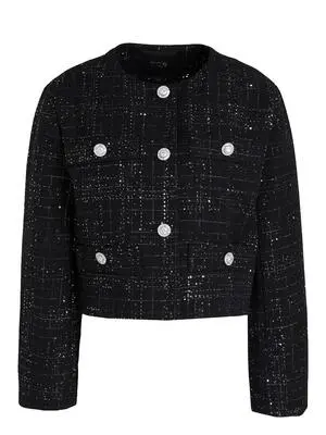 Maje Sequin-embellished Tweed Jacket - Black