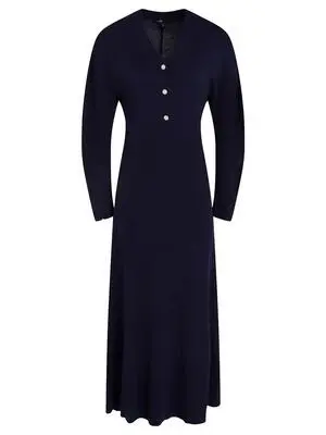 Maje Ribbed-knit Midi Dress - Navy