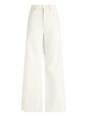 Maje High-rise Wide-leg Jeans - Ivory