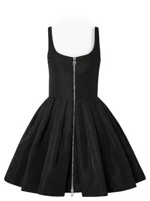 Dolce & Gabbana Pleated Faille Mini Dress - Black