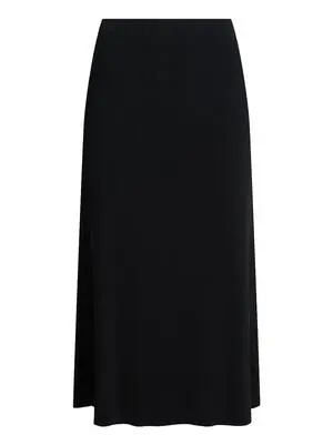Vince Ribbed Cotton-blend Midi Skirt - Black