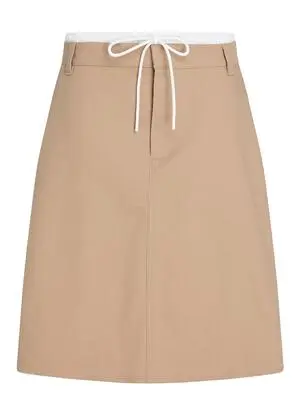 Vince Cotton-blend Twill Skirt - Sand