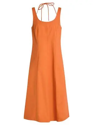 Vince Cotton-blend Midi Dress - Tan