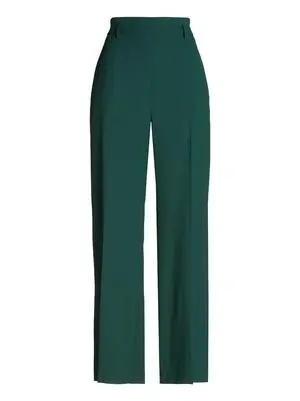 Maje Twill Wide-leg Pants - Forest Green