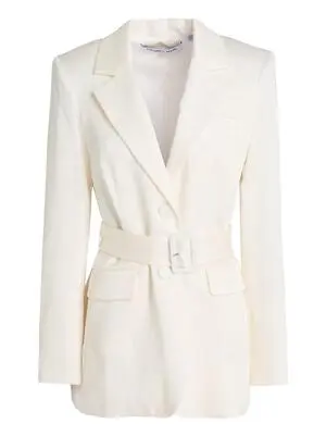 Veronica Beard Ryanne Dickey Belted Blazer - Ivory