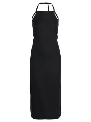 Vince Twill Halterneck Midi Dress - Black