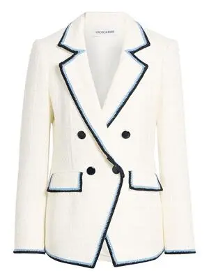 Veronica Beard Taja Dickey Double-breasted Blazer - Off-white