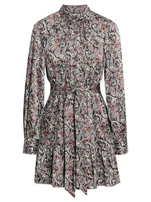 Veronica Beard Zoella Paisley-print Mini Dress - Black
